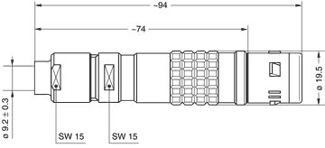 FUW.3K.93C.TLKC12 connector | LEMO