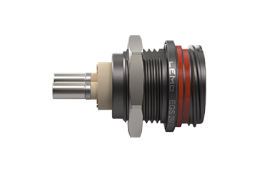 EGS.2M.03A.XLZ Fixed Panel Front Mounted Socket, 2 FO Type F7 contacts ...